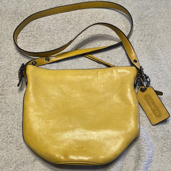 Coach | Bags | Vintage Coach Yellow Bleeker Mini Duffle Crossbody ...
